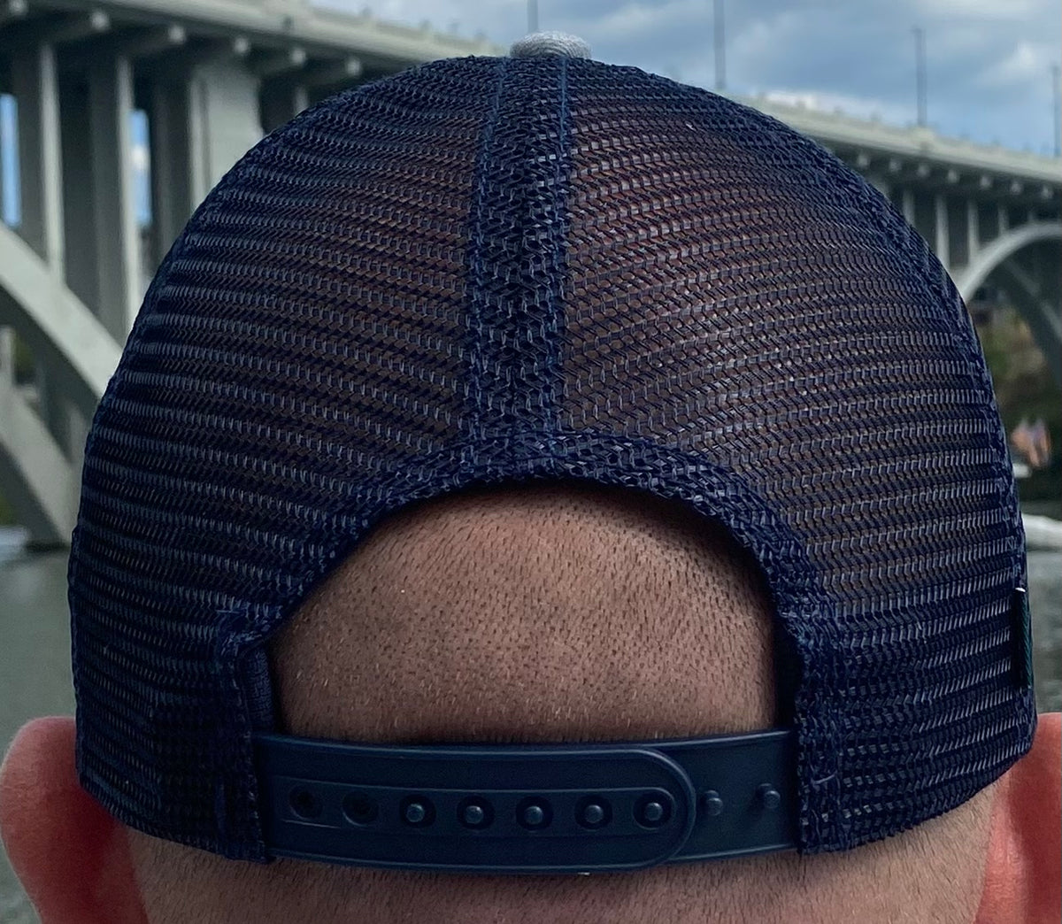 Grey Blue Mesh Vol Navy Hat
